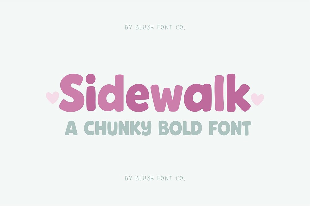 Instant .OTF Font "sidewalk" Chunky Bold Sans Font, Display Font, Cute ...