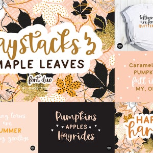 Autumn Font Bundle, .OTF Installable Fonts, Autumn Breeze, Cursive ...
