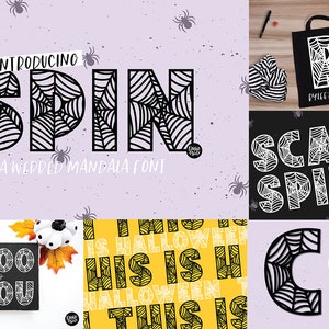 Halloween Font Bundle, .OTF Installable Fonts, Hand Lettered Fonts ...