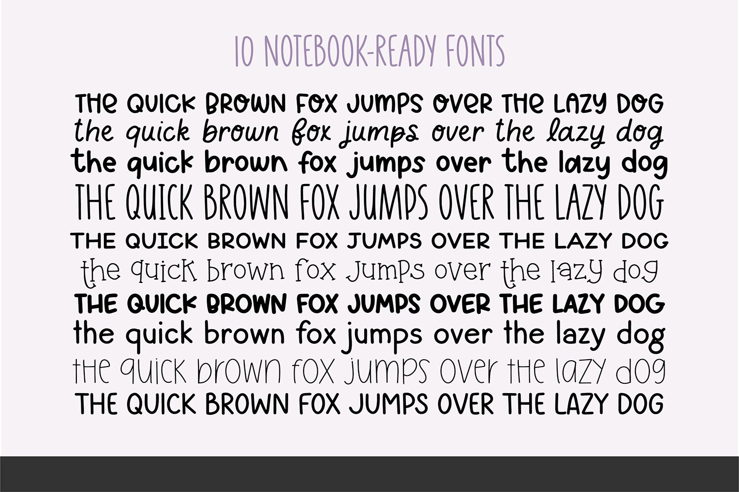 Notebook Handwriting Font Bundle Vol. 2, Font Bundle for Cricut ...