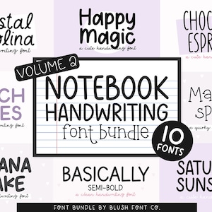 MEGA Handwriting Font Bundle Vol. 1, Font Bundle for Cricut, Goodnotes ...
