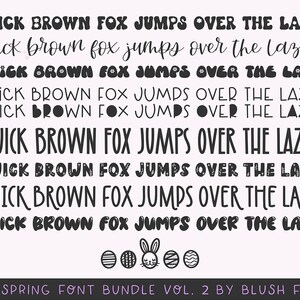 JOYFUL SPRING Font Bundle Vol. 2, Font Bundle for Cricut, Spring Fonts ...