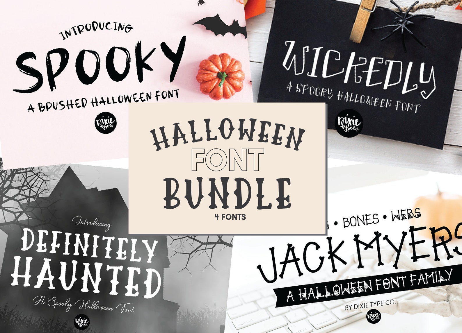 HALLOWEEN Font Bundle .OTF Font Font Bundle Halloween - Etsy