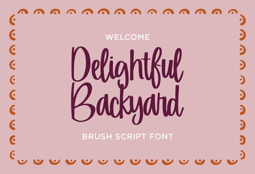 INSTANT .OTF DOWNLOAD "delightful Backyard" a Script Font, Cursive ...