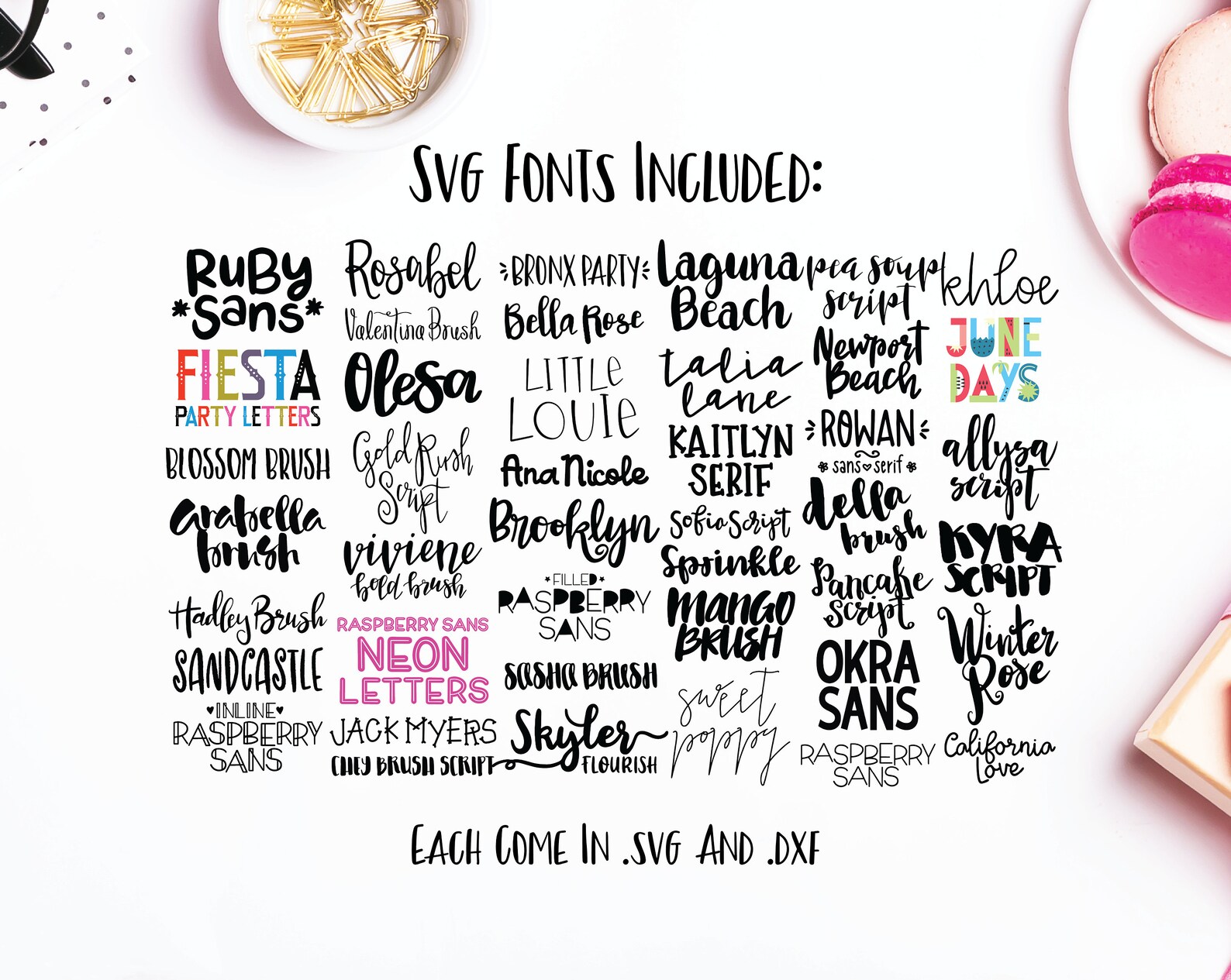 NEW 42 SVG Fonts the ULTIMATE Svg Font Bundle - Etsy