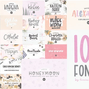 100 Fonts! ULTIMATE .OTF Font BUNDLE, Hand Lettered Font Bundle ...