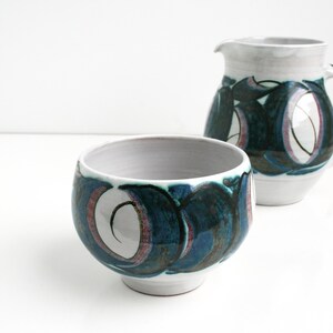 Aldermaston Pottery Edgar Campden England Pitcher Bowl 2pc Set Mid ...