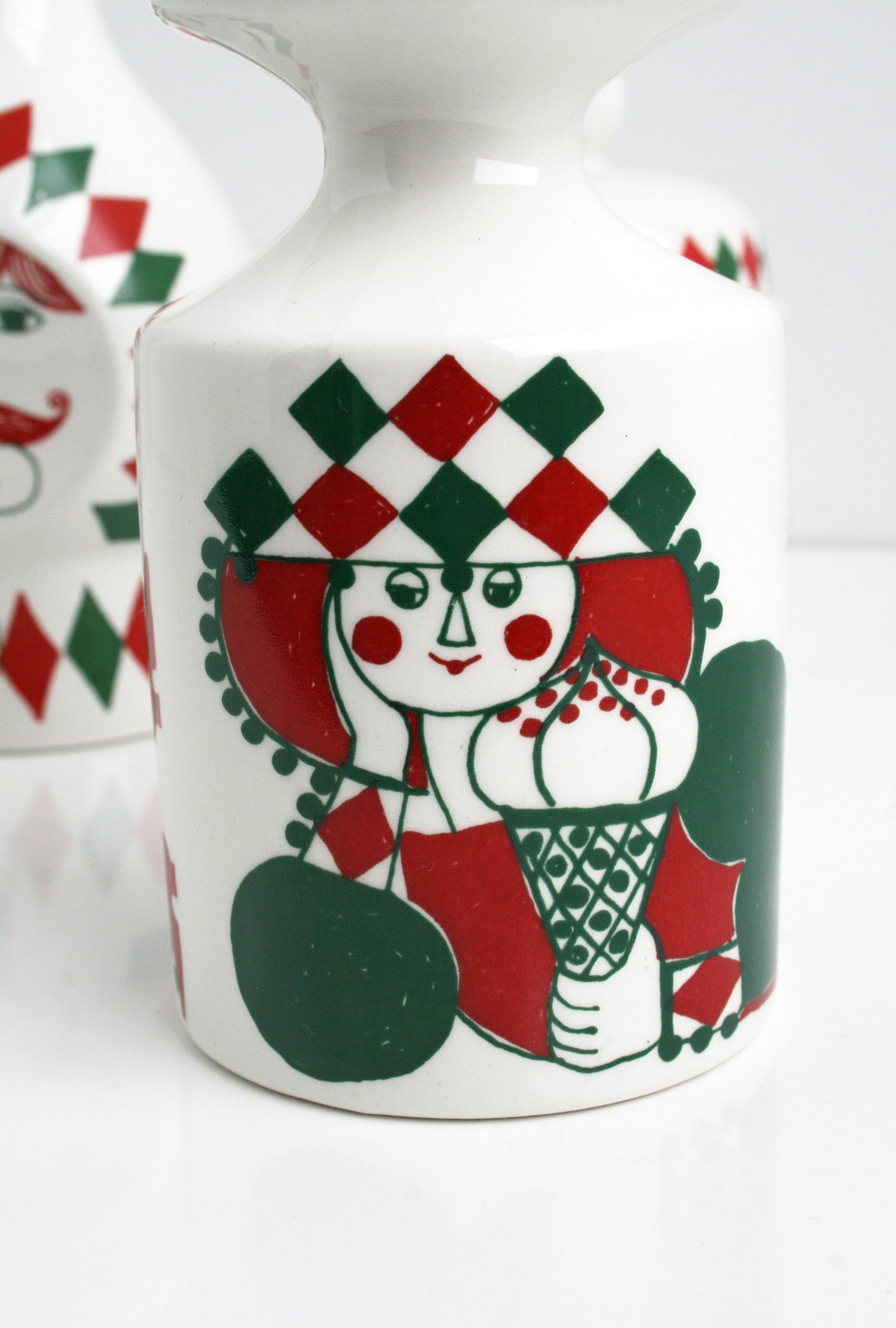RARE Hennig Olsens Figgjo Norway Ice Cream Vase Scandinavian Mid ...