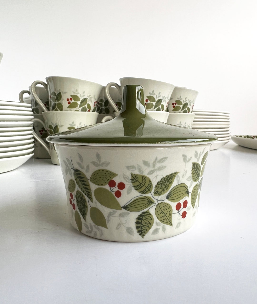 Figgjo Flint Norway Brazil Sugar Bowl With Lid Turi Gramstad Oliver ...