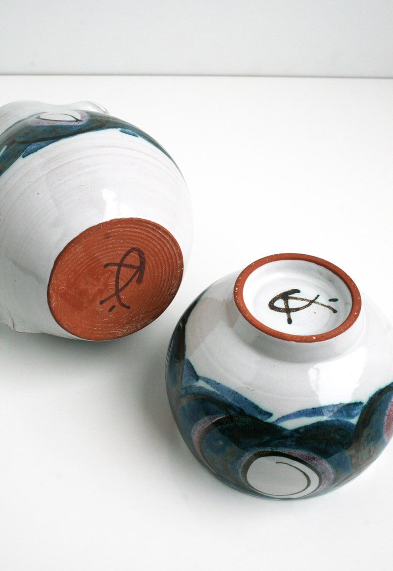 Aldermaston Pottery Edgar Campden England Pitcher Bowl 2pc Set Mid ...