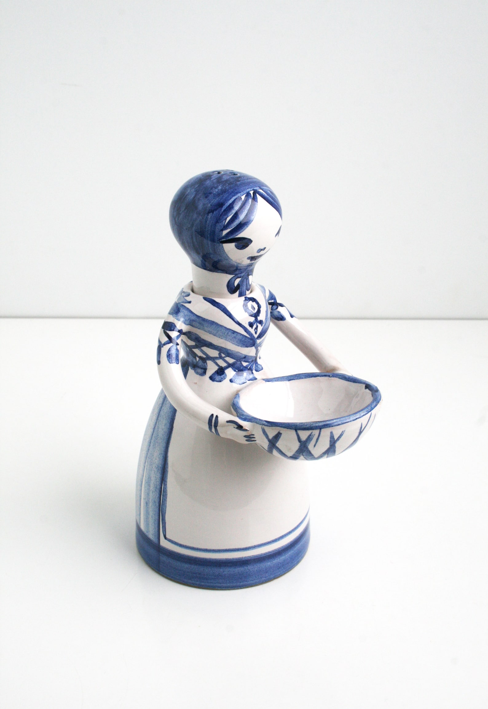 Lars Syberg Denmark Salt Pepper Shaker Girl Figurine Pottery Mathilde ...