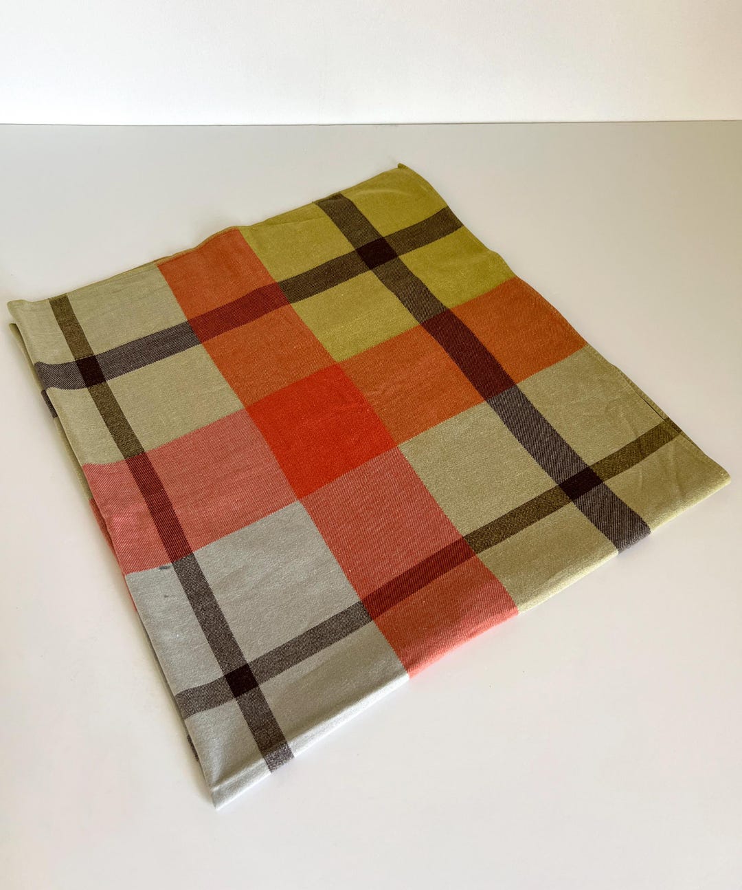 Vintage Russell Wright Simtex Tablecloth Plaid 46.75” Mid Century - Etsy
