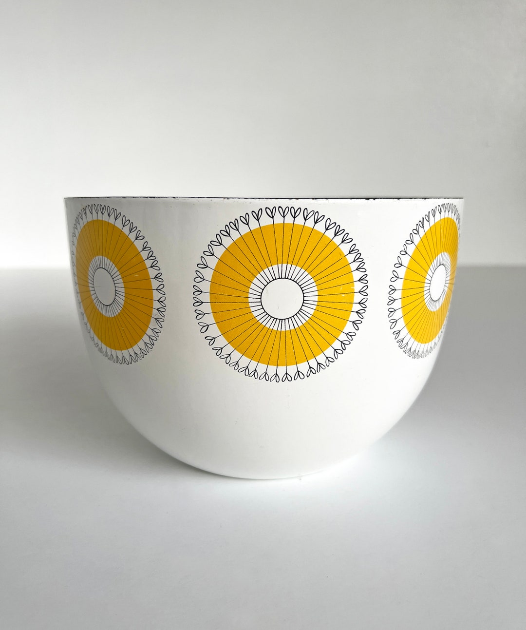Finel Arabia Kaj Franck Enamel Bowl Sunflower Mid Century - Etsy