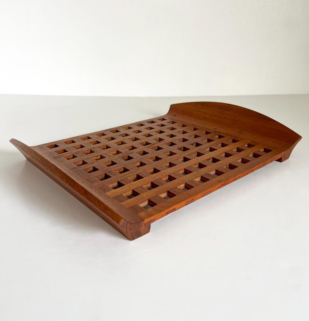 Dansk Denmark Lattice Teak Serving Tray Jens Quistgaard Mid Century ...
