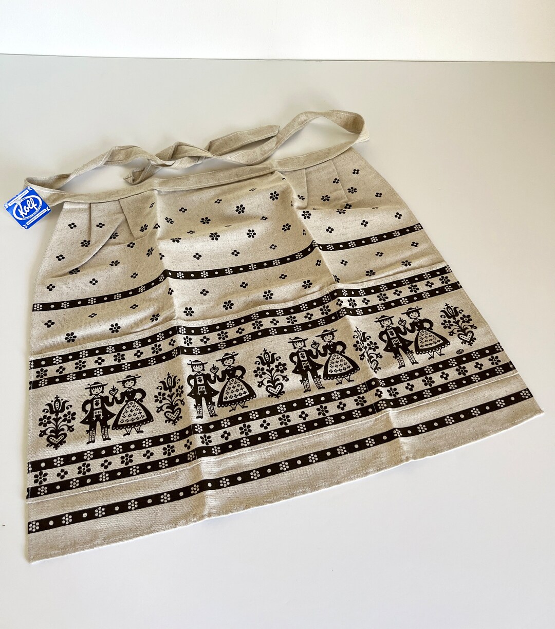 NOS Kolf Austria Bavarian German Folk Art Apron With Pockets Mid ...