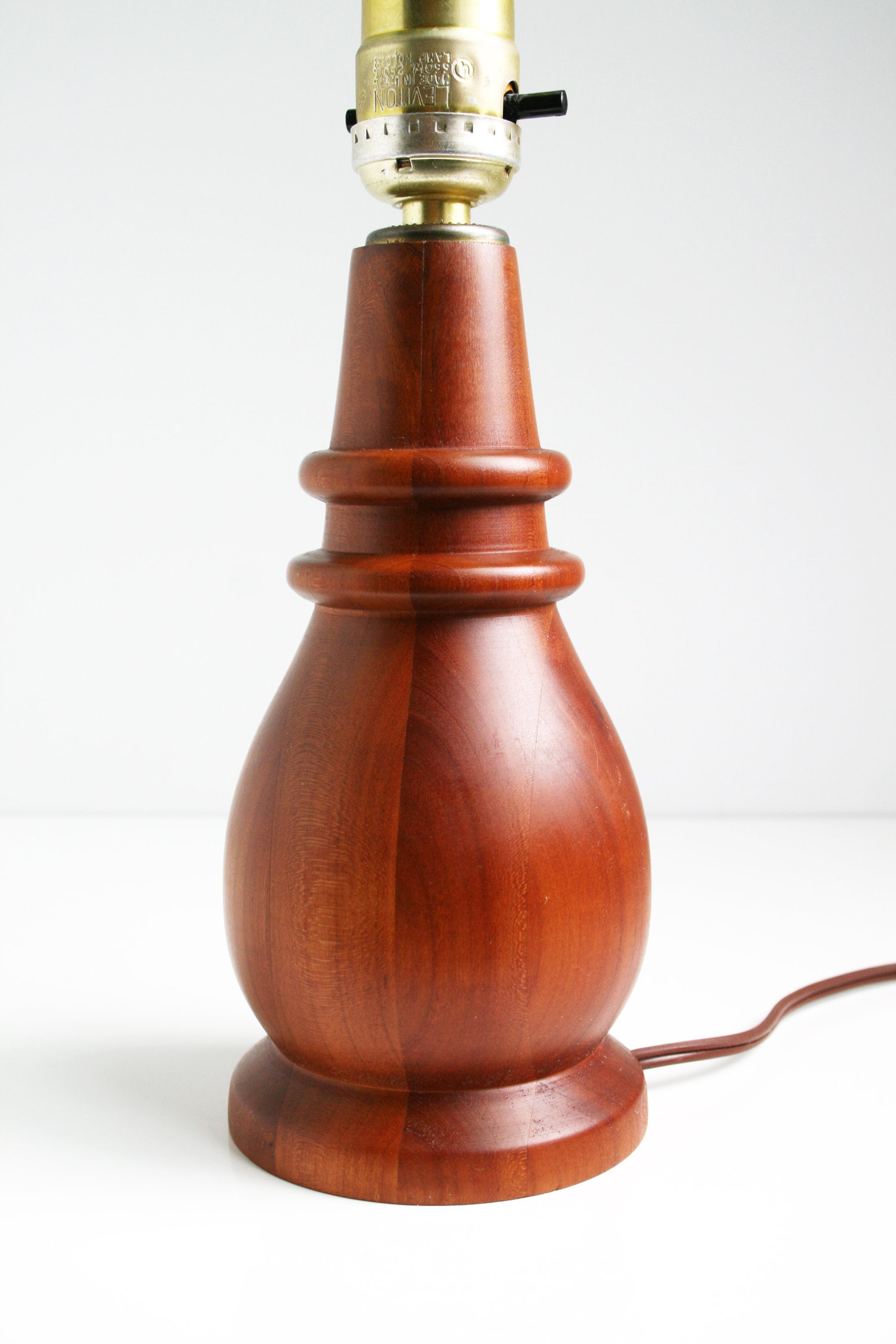 Danish Modern Solid Staved Teak Wood Table Lamp Mid Century | Etsy