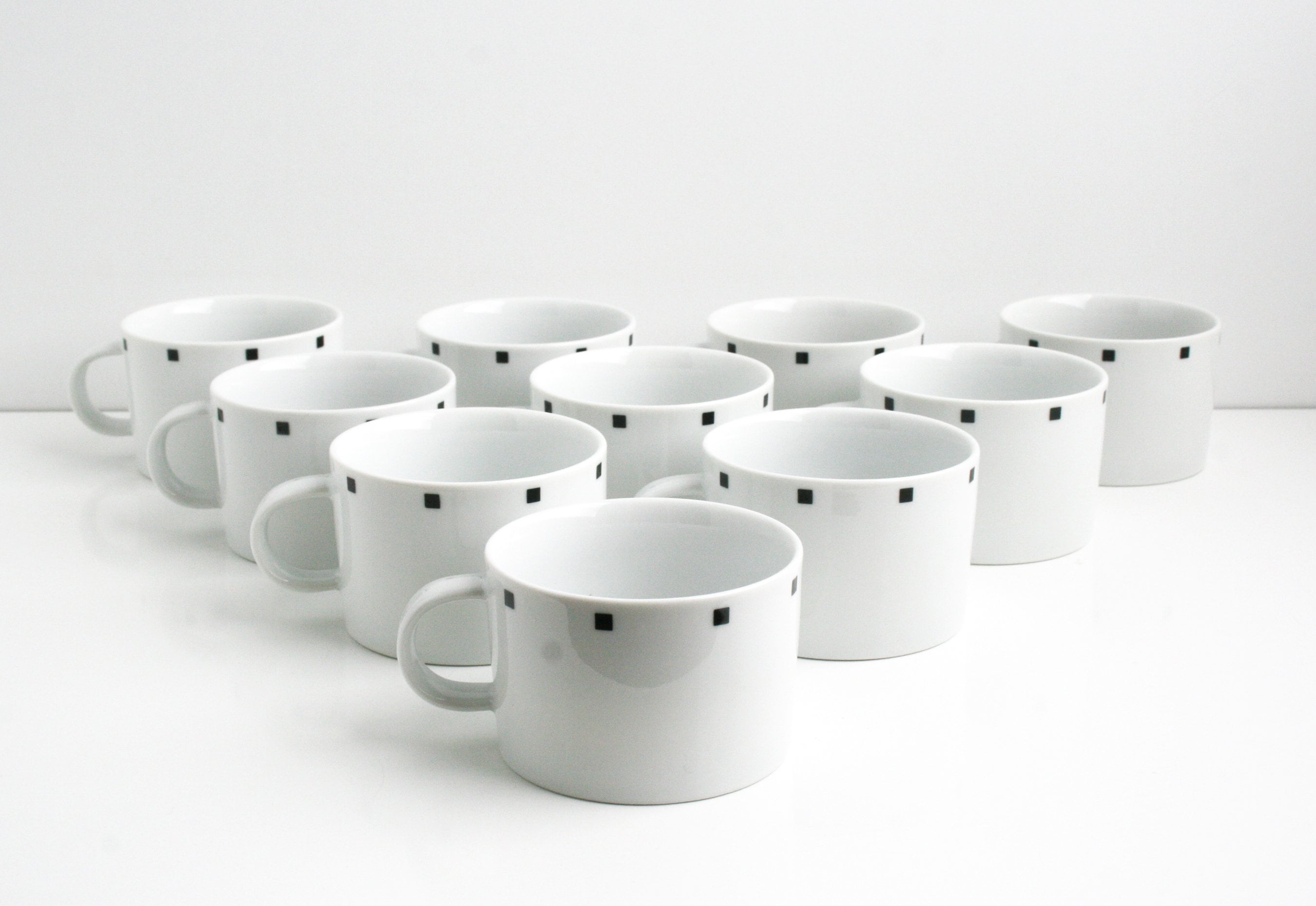 Sasaki Metropolis Black Post Modern Cups Creamer 11pc Set | Etsy