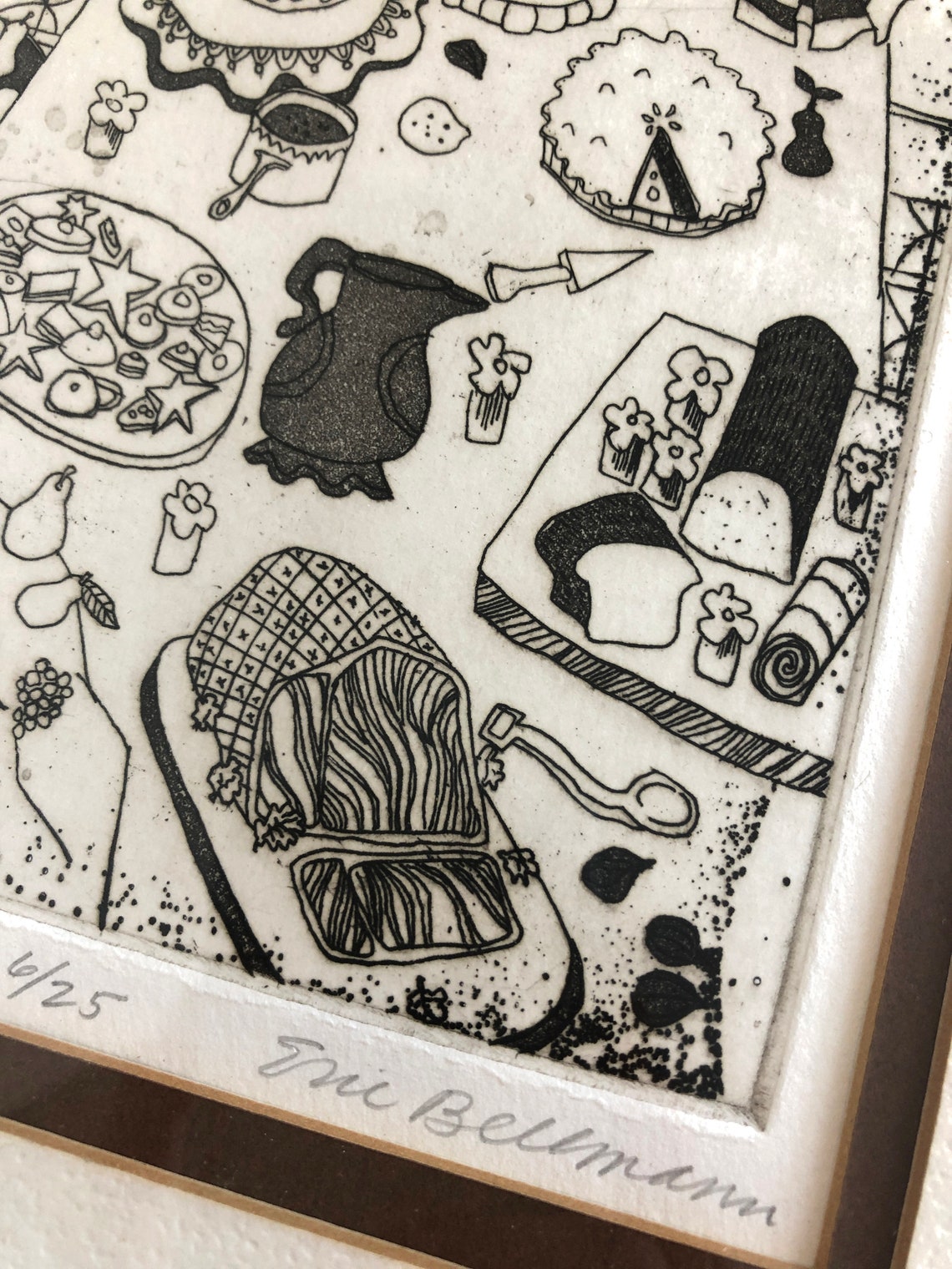 Eric Bellman Artist Signed Etching Print Framed Original Art | Etsy