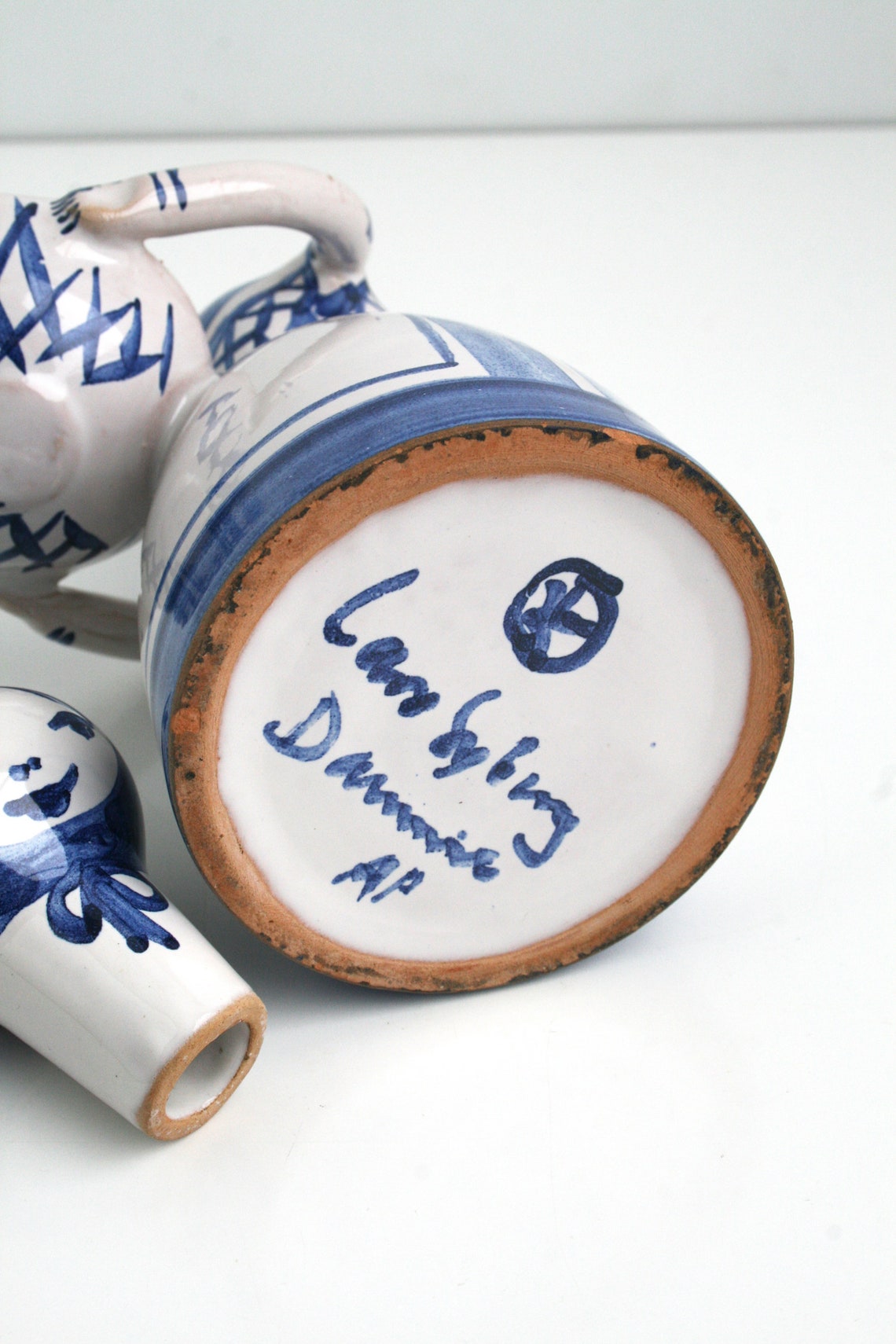 Lars Syberg Denmark Salt Pepper Shaker Girl Figurine Pottery Mathilde ...