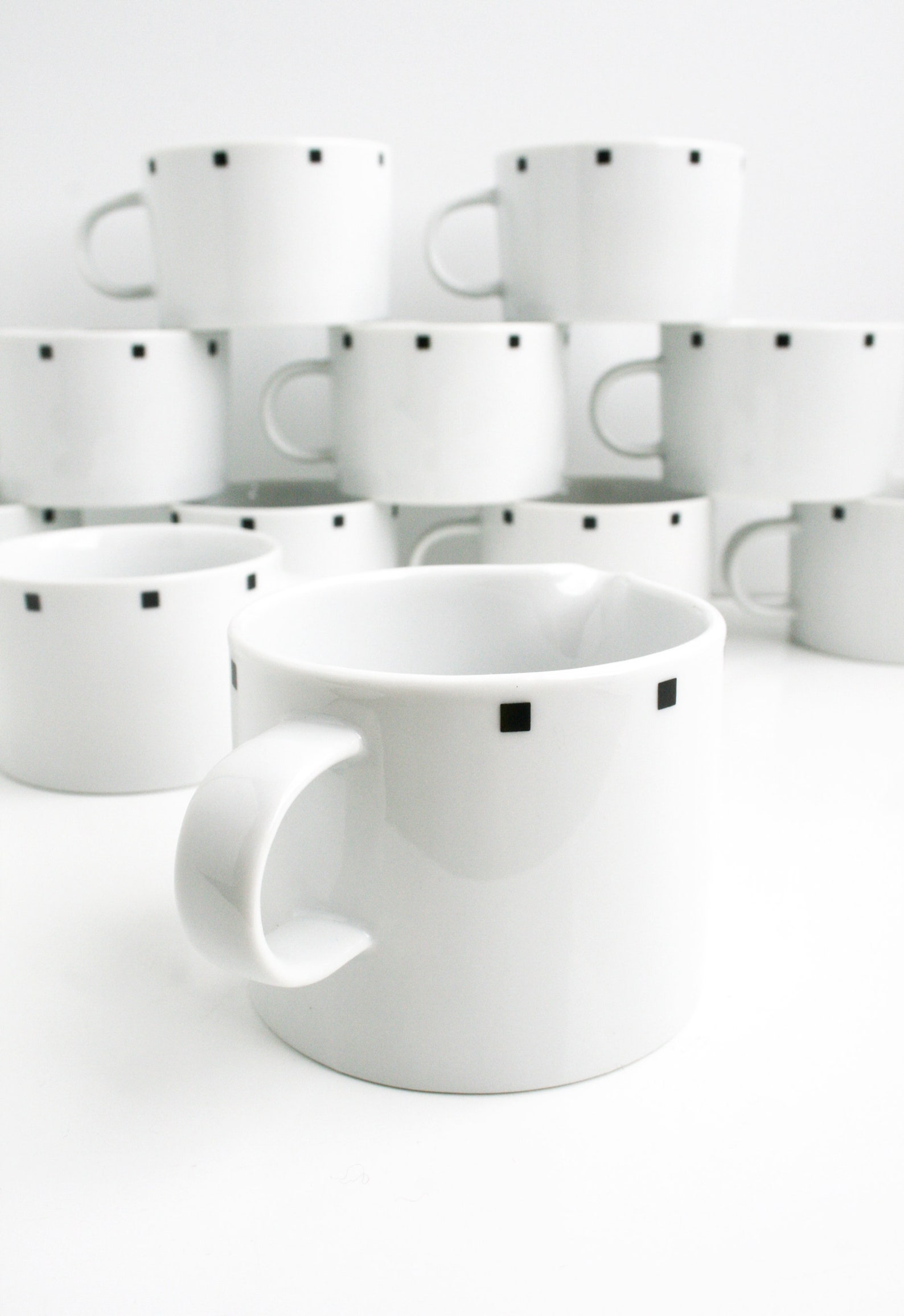 Sasaki Metropolis Black Post Modern Cups Creamer 11pc Set - Etsy