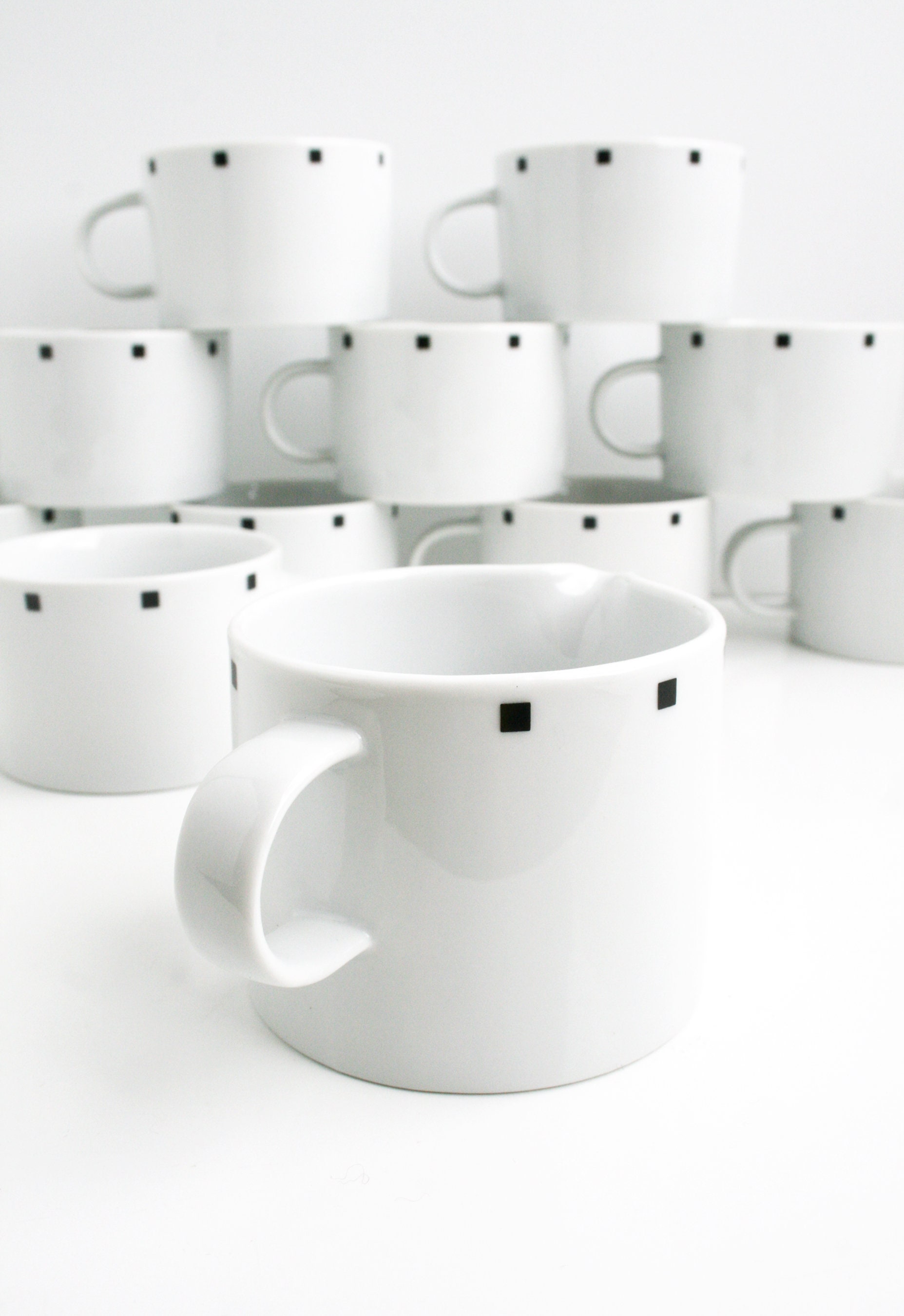 Sasaki Metropolis Black Post Modern Cups Creamer 11pc Set | Etsy