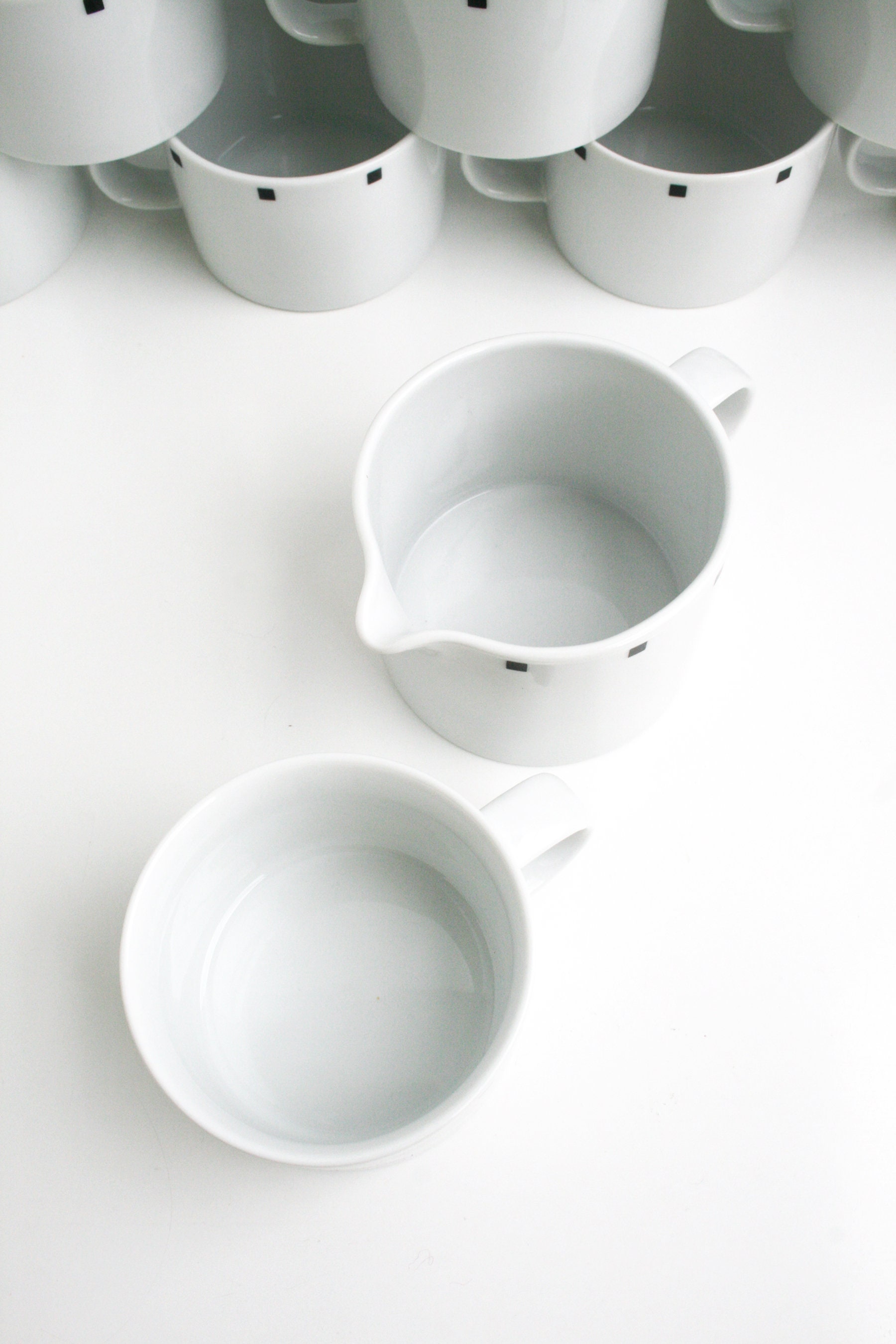 Sasaki Metropolis Black Post Modern Cups Creamer 11pc Set | Etsy