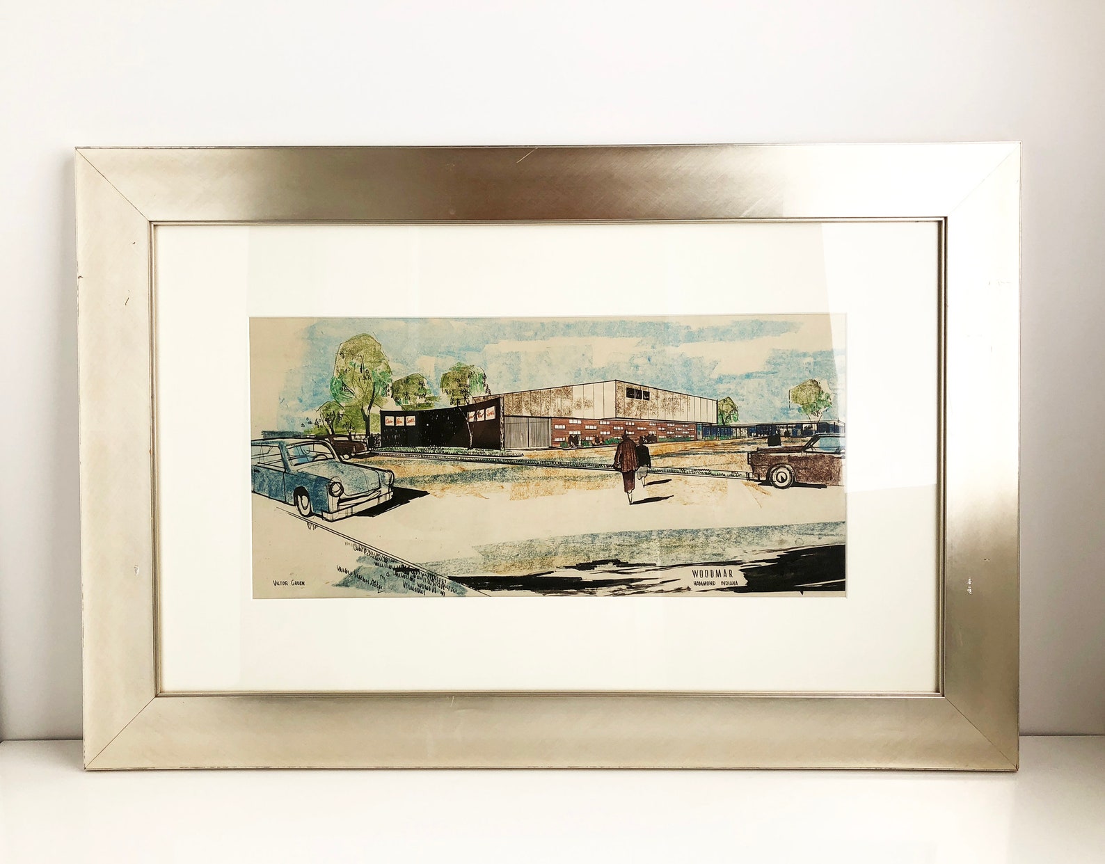 Mid Century Architect Victor Gruen Illustration Framed Wall | Etsy