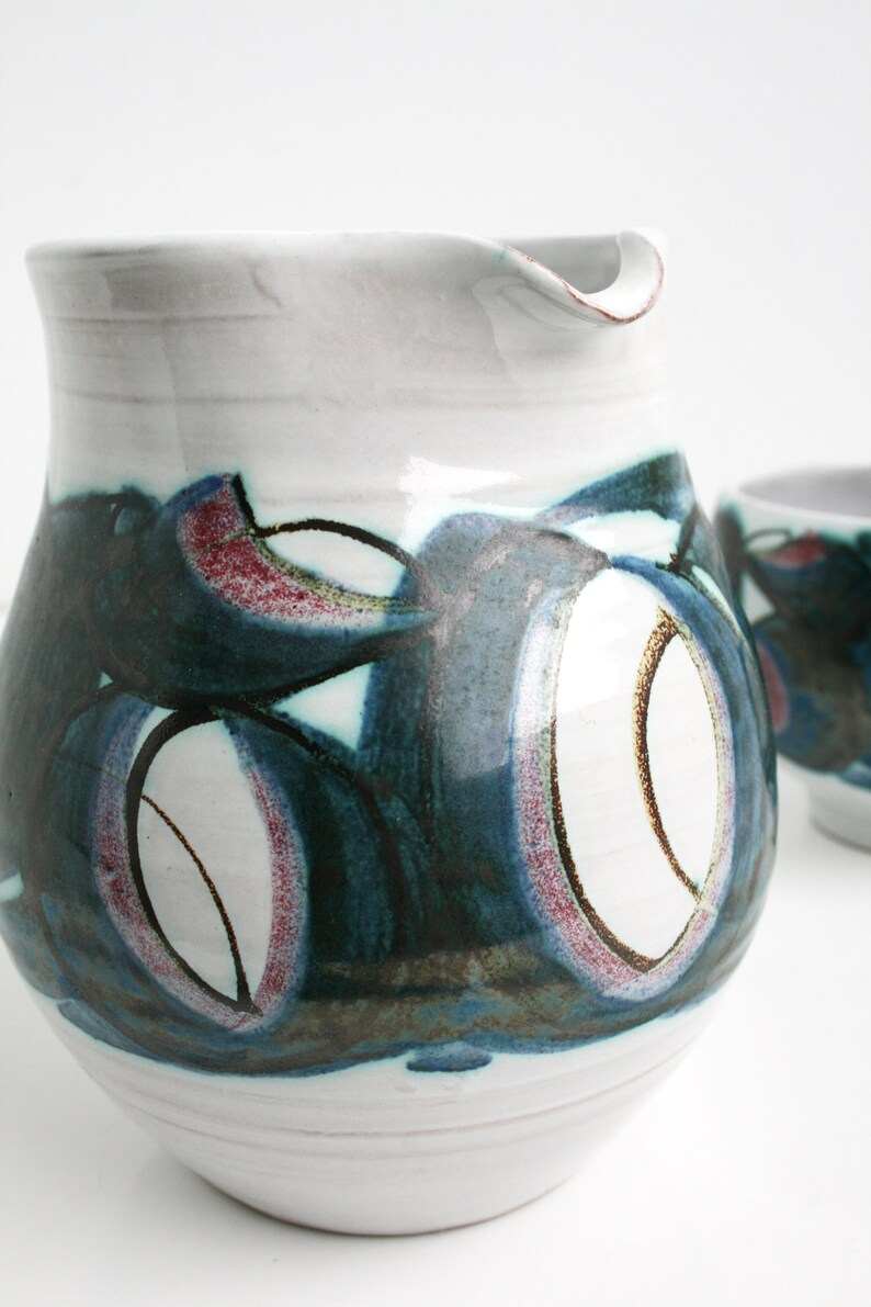 Aldermaston Pottery Edgar Campden England Pitcher Bowl 2pc Set Mid ...