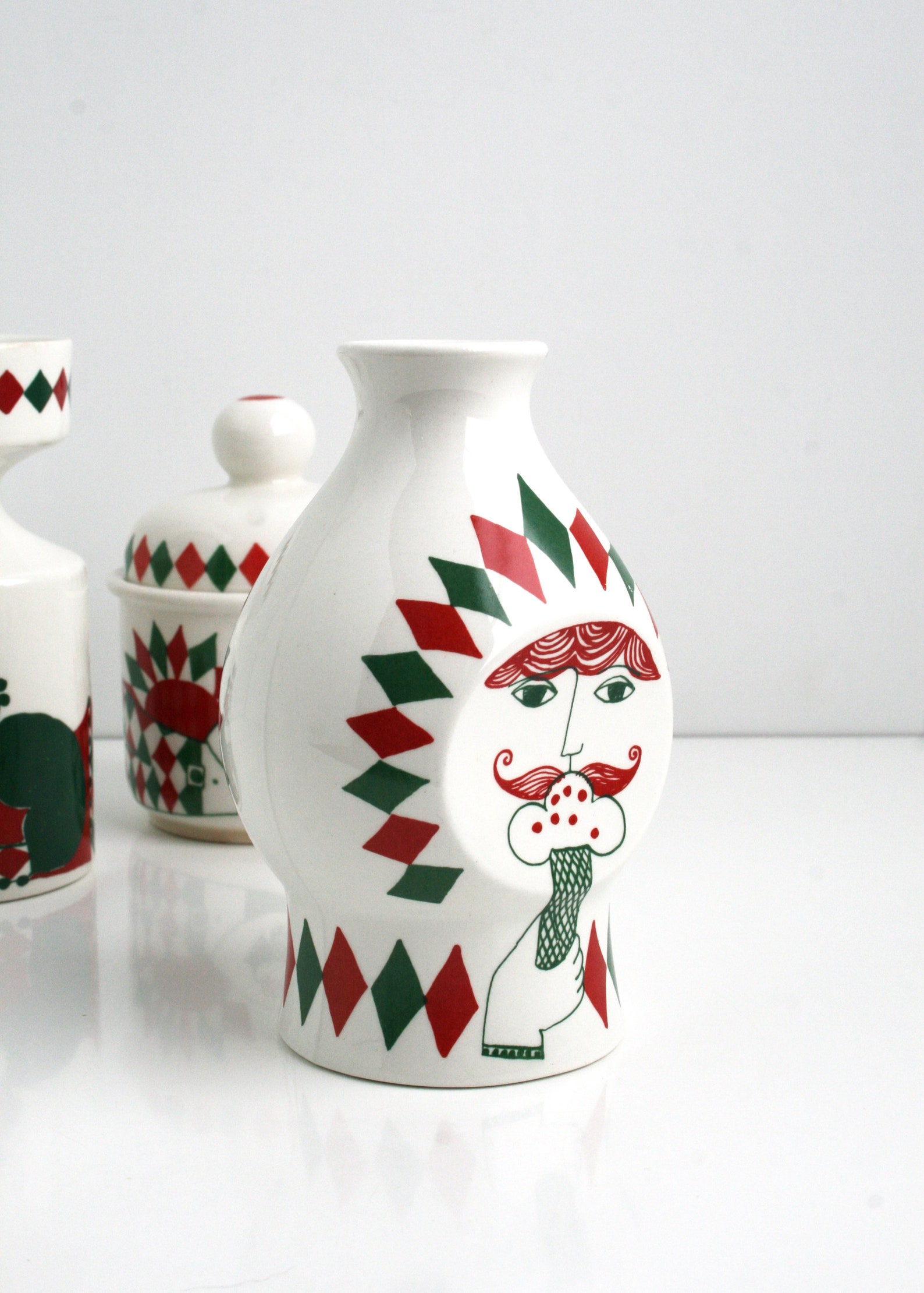 RARE Hennig Olsens Figgjo Norway Ice Cream Vase Scandinavian Mid ...