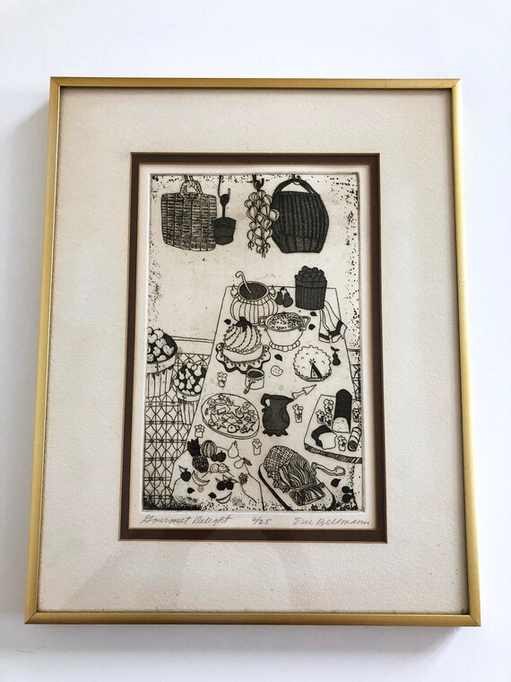 Eric Bellman Artist Signed Etching Print Framed Original Art - Etsy