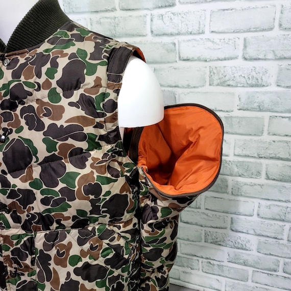 Vintage Camel Goose Down Camo Puffer Hunting Jacket V… - Gem