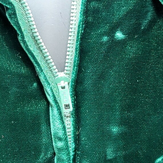 Vintage 60s Emerald Green Velvet Mod GoGo Mini Dress … - Gem