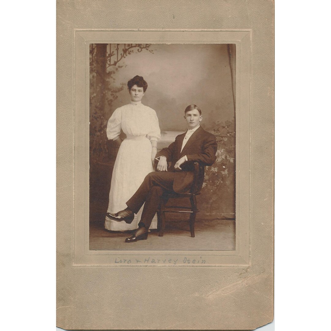 Antique Edwardian Cabinet Card Photo Lora & Harvey Stein Woods Art ...
