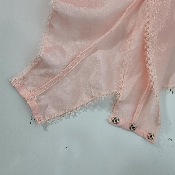 Vintage 70s 80s Blush Pink Arnel Polyester Lace High … - Gem