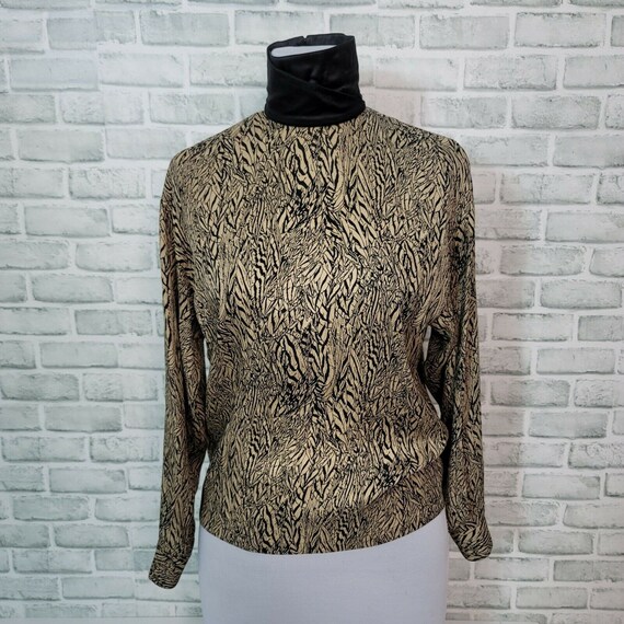 Vintage Genny by Gianni Versace Womens Gold Black Abstract | Etsy