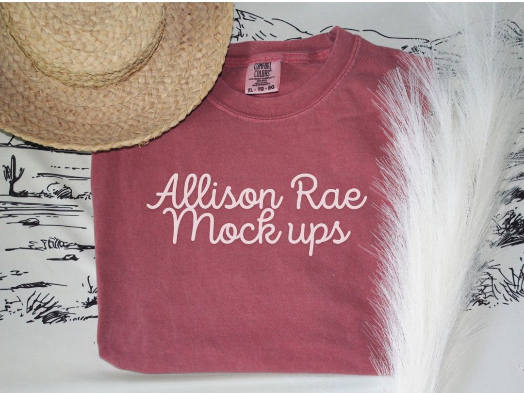 Crimson Comfort Colors 1717 Mockup, Print on Demand, Crimson Mockup ...
