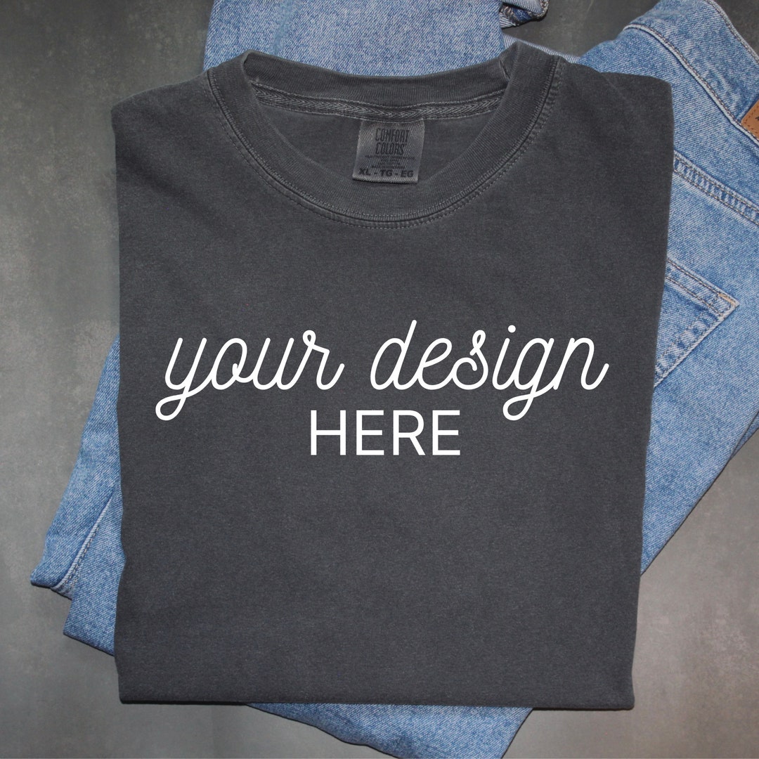 Pepper Comfort Colors 1717 Mockup, Print on Demand Grey Mockup, Spring ...