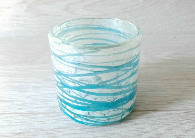Perla Turquoise Edition Turquoise Tumbler / Mexican Drinking Glass ...