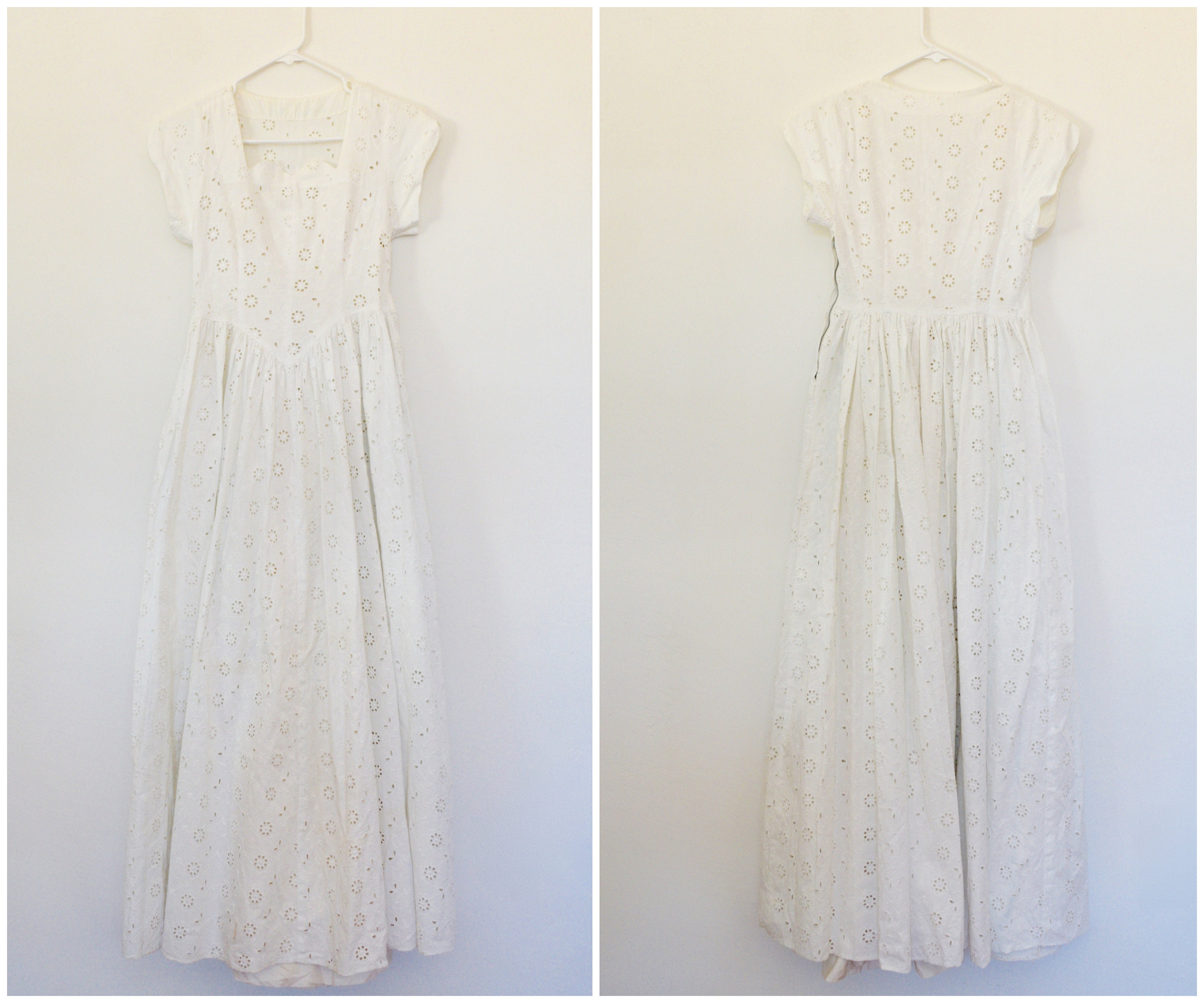 Vintage Wedding Dress + Original Accessories - 1940s Wedding Dress ...
