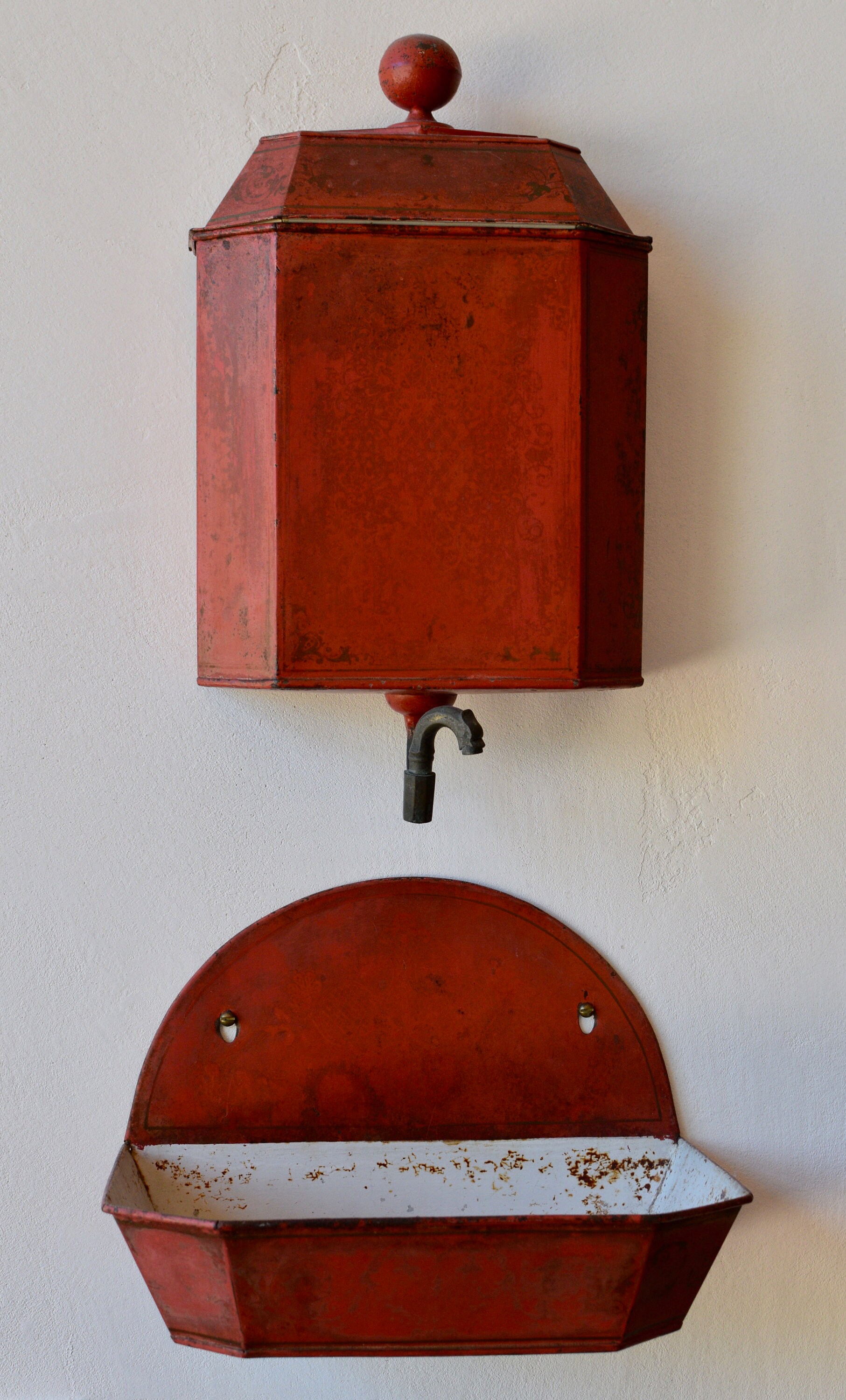 Antique French Red Tole Lavabo, Early-mid 19th Century, Rare - Etsy