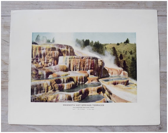 Haynes Yellowstone Print/ 1920s-30s Vintage Lithograph/ 1887 | Etsy