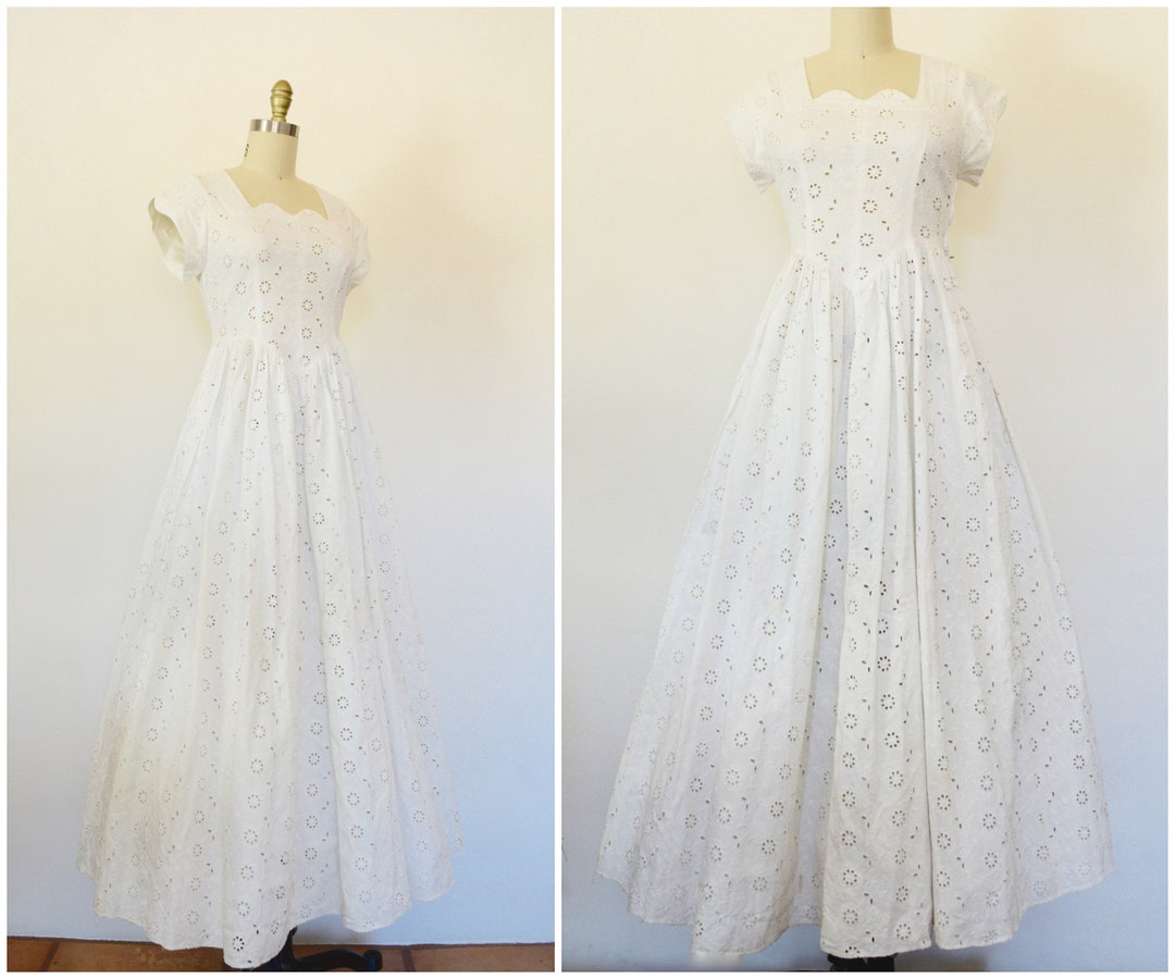 Vintage Wedding Dress + Original Accessories - 1940s Wedding Dress ...