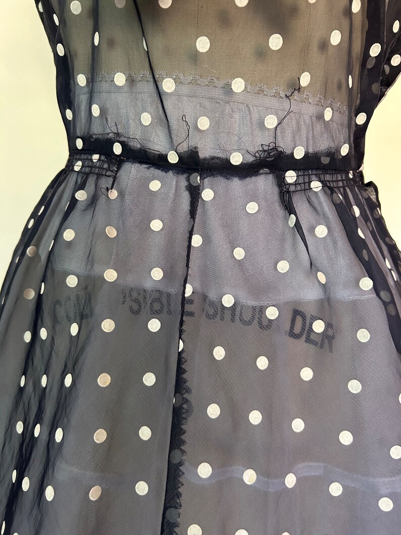 1950s Vintage Navy Blue Polka Dot Fit and Flare Dress - Etsy