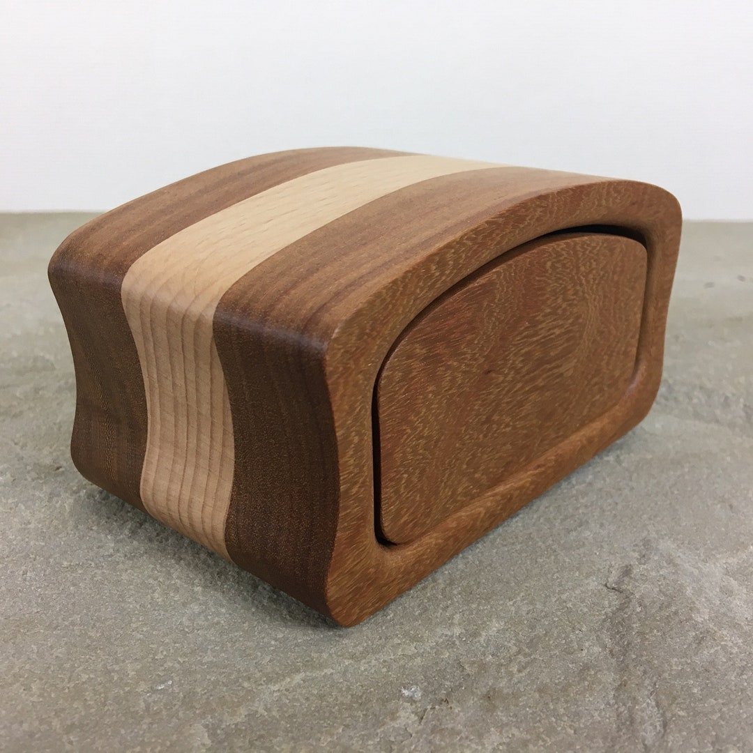 Wooden Jewellery Box Pau Rosa & Beech Trinket Jewelry - Etsy