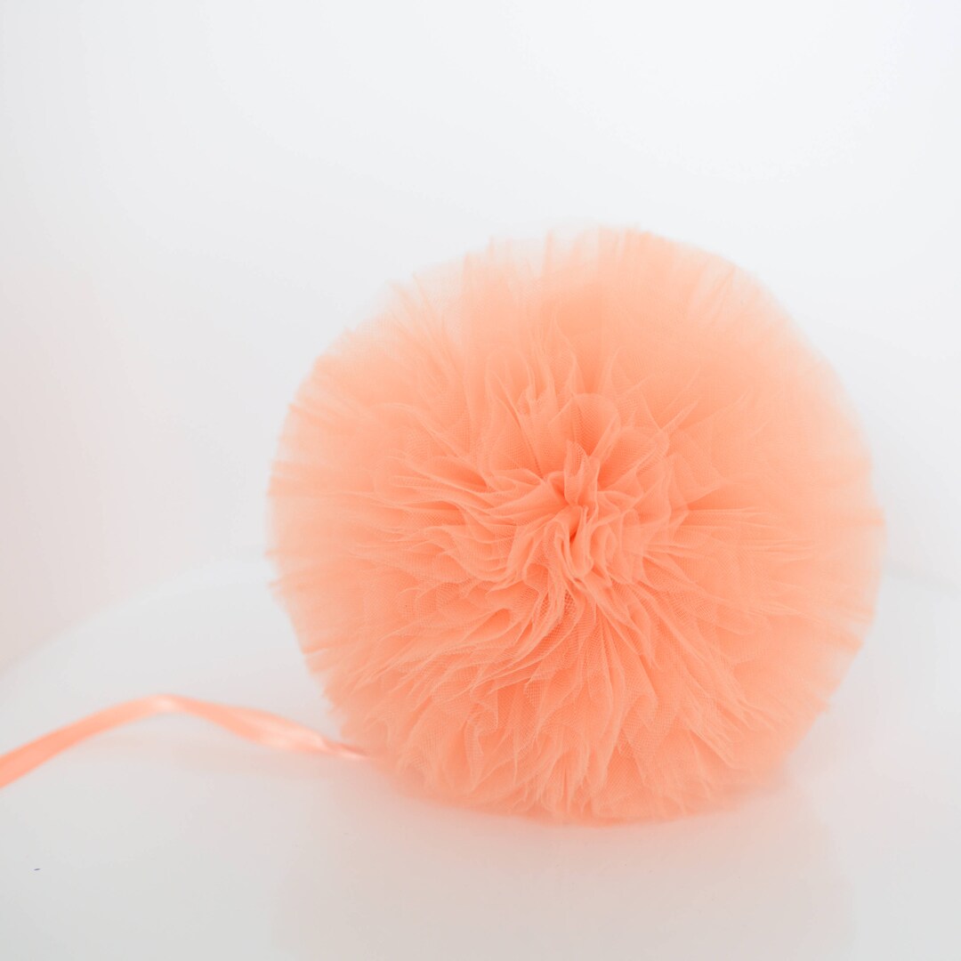 Peach Tulle Pom Poms / Wedding Party Decorations / Girls Birthday Party ...