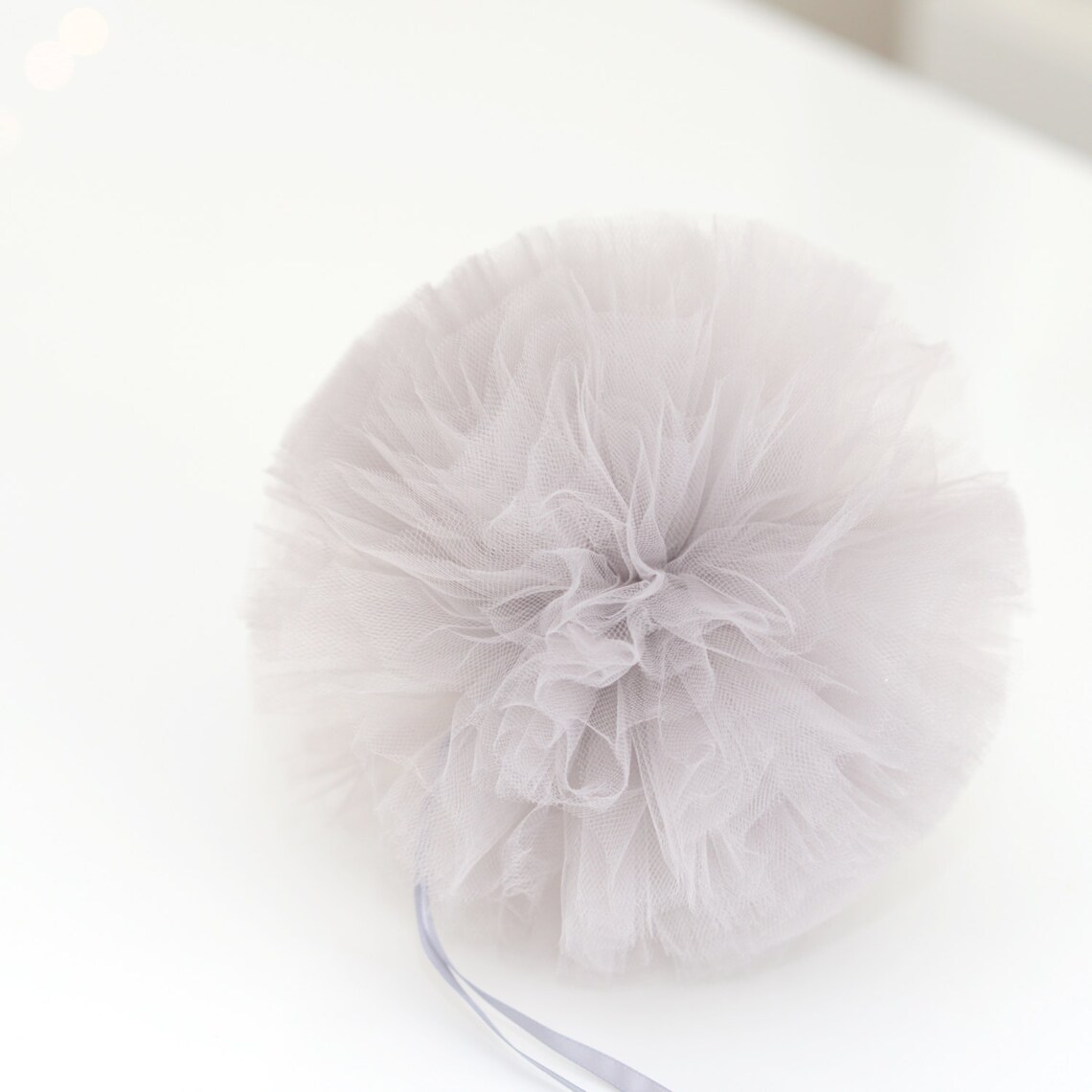 Light Grey Tulle Pom Poms / Wedding Party Decorations Pom Poms ...