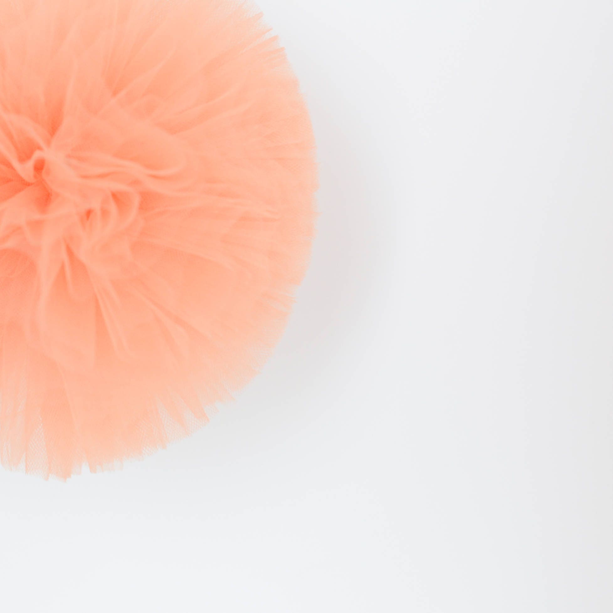 Peach Tulle Pom Poms / Wedding Party Decorations / Girls Birthday Party ...