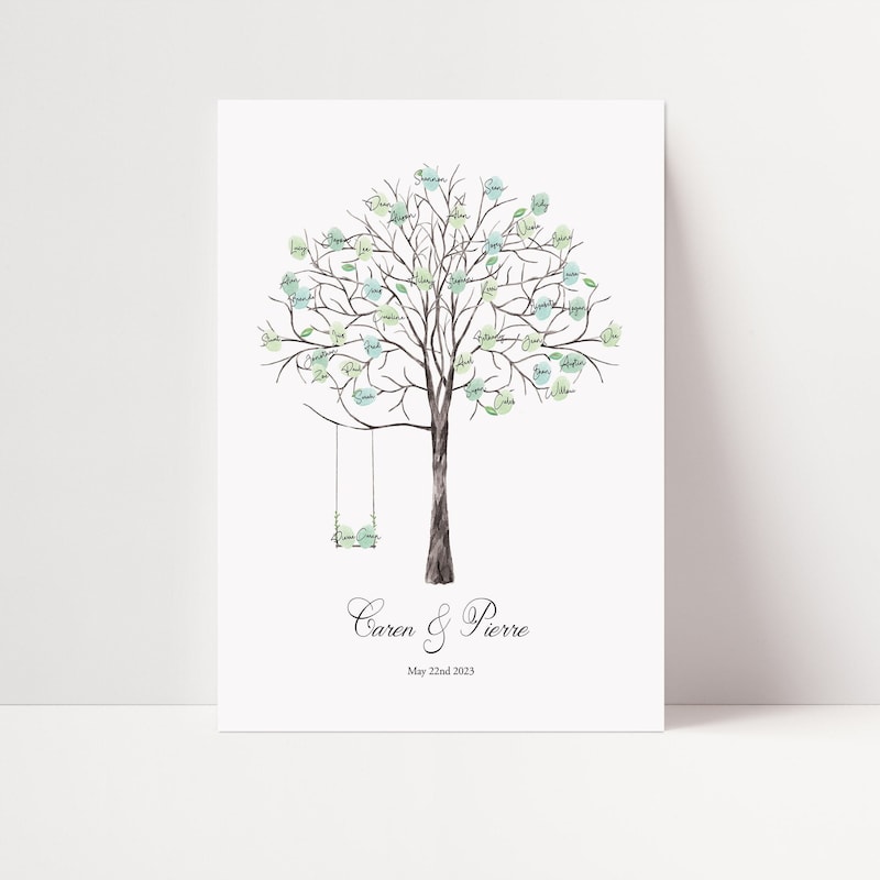 Printable Fingerprint Tree - Etsy