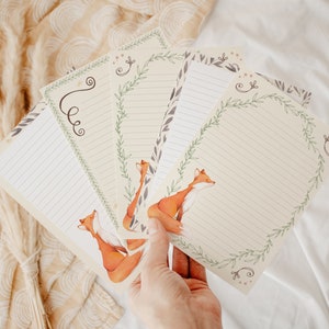 Fox Printable Writing Paper - Stationary Paper - Letter Writing Set ...