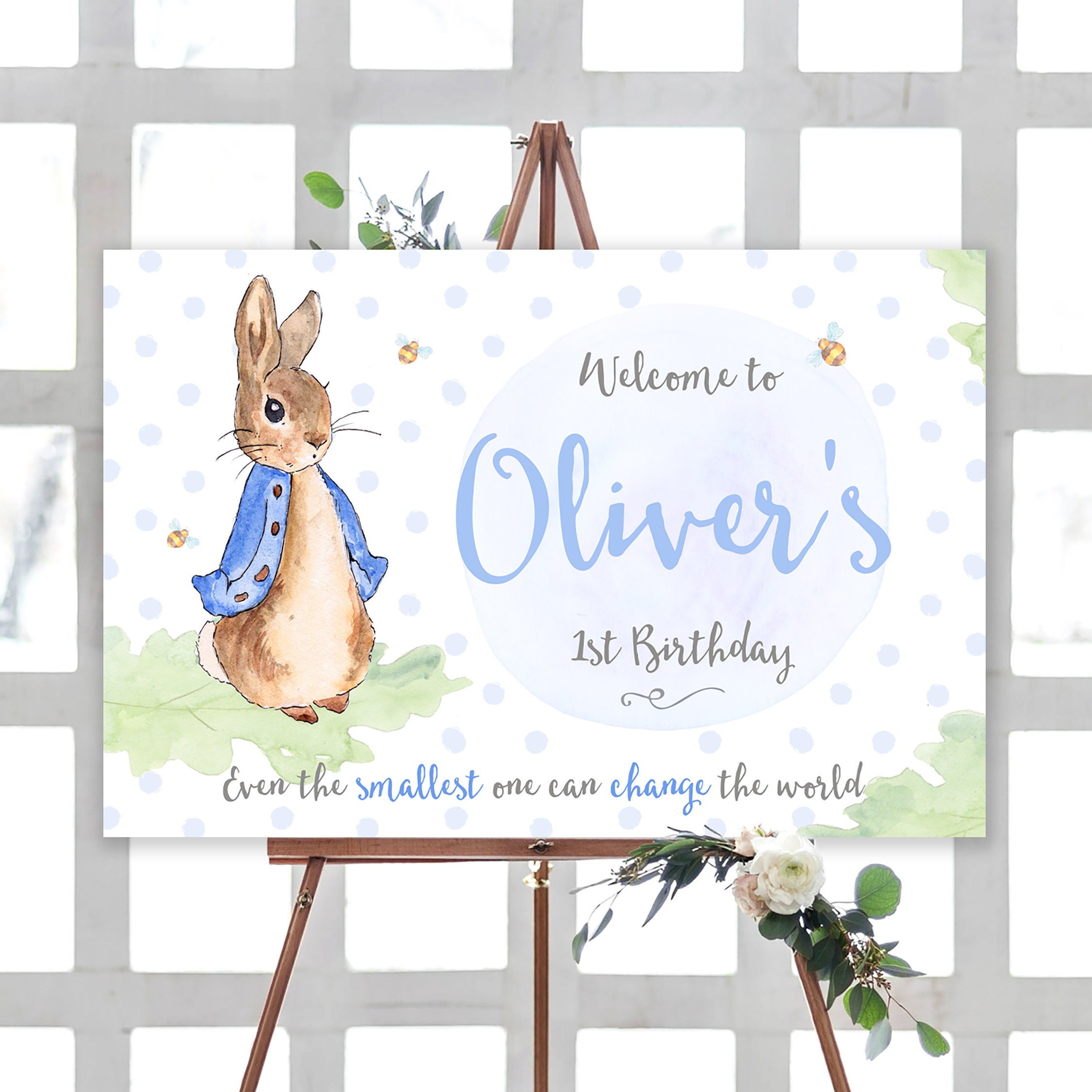 Peter Rabbit Birthday Backdrop First Birthday Backdrop | Etsy